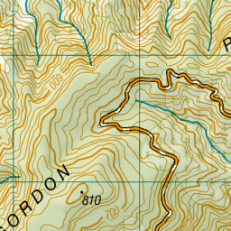 GORDON RANGE, Tasman - NZ Topo Map