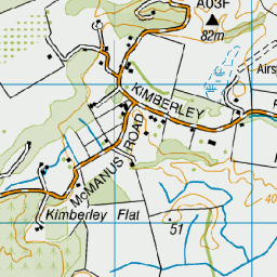 Kimberley Flat, Northland - NZ Topo Map