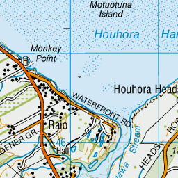Houhora Harbour, Northland - NZ Topo Map