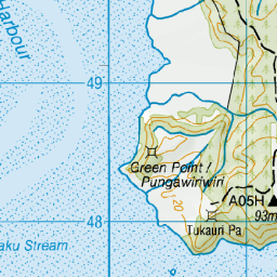 Houhora Harbour, Northland - NZ Topo Map