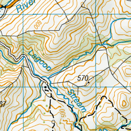 Lagoon Stream, Canterbury - NZ Topo Map