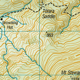 Totara Saddle, Tasman - NZ Topo Map