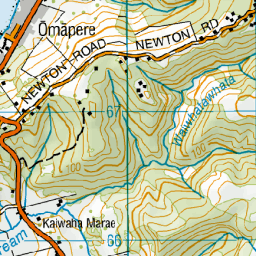 Omapere, Northland - NZ Topo Map