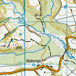 Mahunga, Canterbury - NZ Topo Map