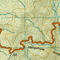 Mangamuka Gorge, Northland - NZ Topo Map