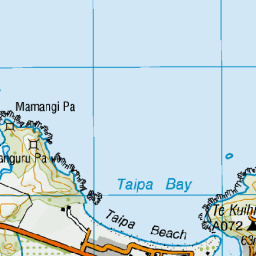 Taipa Beach, Northland - NZ Topo Map