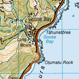 Goose Bay, Canterbury - NZ Topo Map