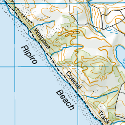 Ripiro Beach, Northland - NZ Topo Map