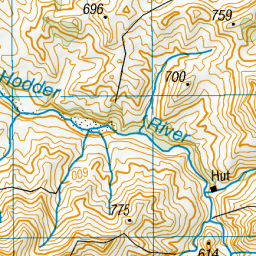 Hodder River, Marlborough - NZ Topo Map