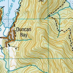 Duncan Bay, Marlborough - NZ Topo Map