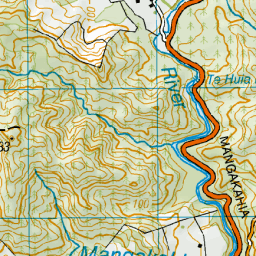 Te Huia Falls, Northland - NZ Topo Map