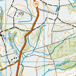 Hurunui Stream, Northland - NZ Topo Map