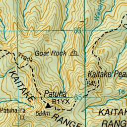 Goat Rock, Taranaki - NZ Topo Map