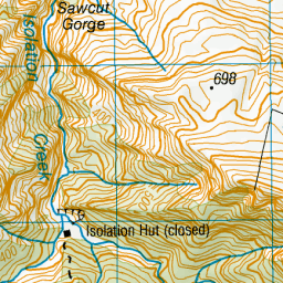 Isolation Hut, Marlborough - NZ Topo Map