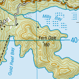 Mills Bay, Marlborough - NZ Topo Map