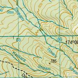 Timaru Stream, Taranaki - NZ Topo Map