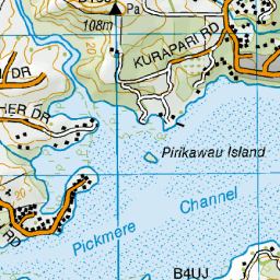 Pickmere Channel, Northland - NZ Topo Map