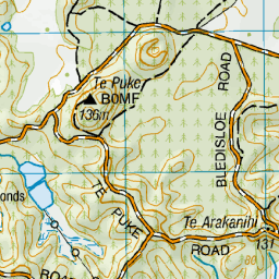 Te Puke, Northland - NZ Topo Map