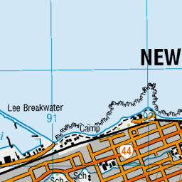 Lee Breakwater, Taranaki - NZ Topo Map