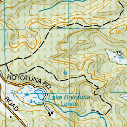Lake Rototuna Lower, Northland - NZ Topo Map
