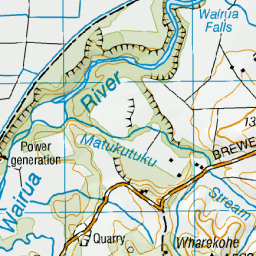 Matukutuku Stream, Northland - NZ Topo Map