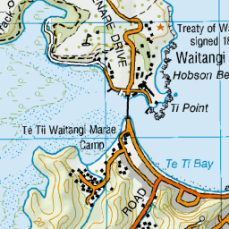 Waitangi, Northland - NZ Topo Map