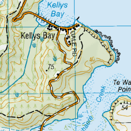 Kellys Bay, Northland - NZ Topo Map