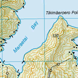 Maraetai Bay, Marlborough - NZ Topo Map