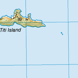 Titi Island, Marlborough - NZ Topo Map