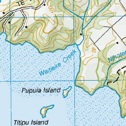 Titipu Island, Northland - NZ Topo Map