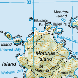 Moturua Island, Northland - NZ Topo Map