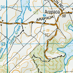 Totara Creek, Northland - NZ Topo Map