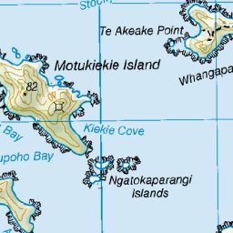 Motukiekie Island, Northland - NZ Topo Map