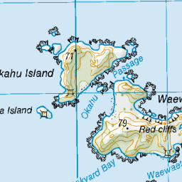 Okahu Passage, Northland - NZ Topo Map