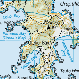 Otehei Bay, Northland - NZ Topo Map