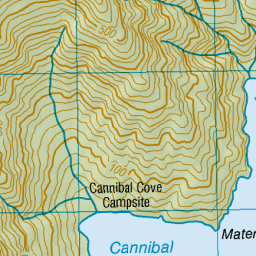 Cannibal Cove, Marlborough - NZ Topo Map