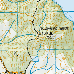 Oruawharo Heads, Auckland - NZ Topo Map
