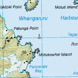 Whangaruru Harbour, Northland - NZ Topo Map
