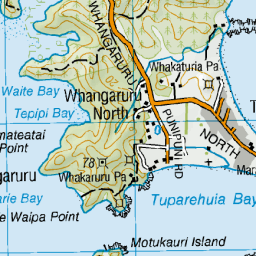 Whakaruru Pa, Northland - NZ Topo Map