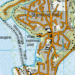 Sherwood Rise, Northland - NZ Topo Map