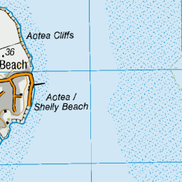 Shelly Beach, Auckland - NZ Topo Map