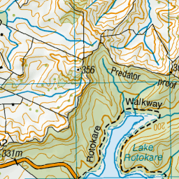 Lake Rotokare, Taranaki - NZ Topo Map