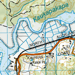 Kaukapakapa River, Auckland - NZ Topo Map