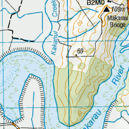 Kakanui Creek, Auckland - NZ Topo Map