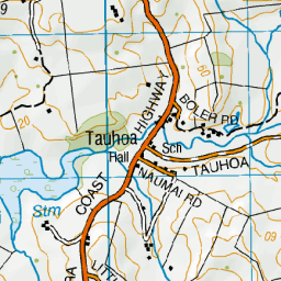 Te Pahi Stream, Auckland - NZ Topo Map