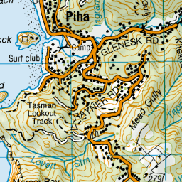 Piha, Auckland - NZ Topo Map