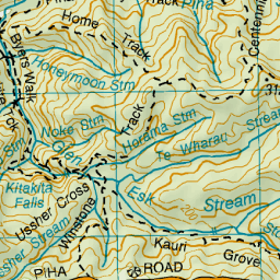 Piha Valley Track, Auckland - NZ Topo Map