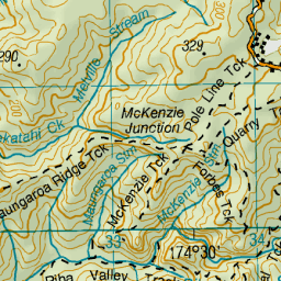 Piha Stream, Auckland - NZ Topo Map