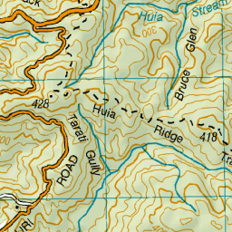 Huia Ridge Track, Auckland - NZ Topo Map
