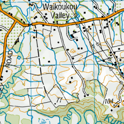 Waikoukou Valley, Auckland - NZ Topo Map